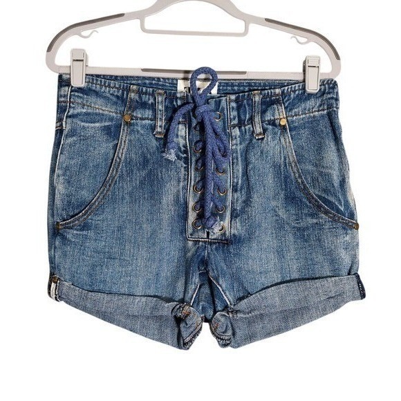One Teaspoon | Shorts | One Teaspoon Shorts 3 Light Wash Distress Lace ...